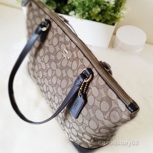 Coach | Bags | Coach F29958 Signature Jacquard Zip Top Tote | Poshmark